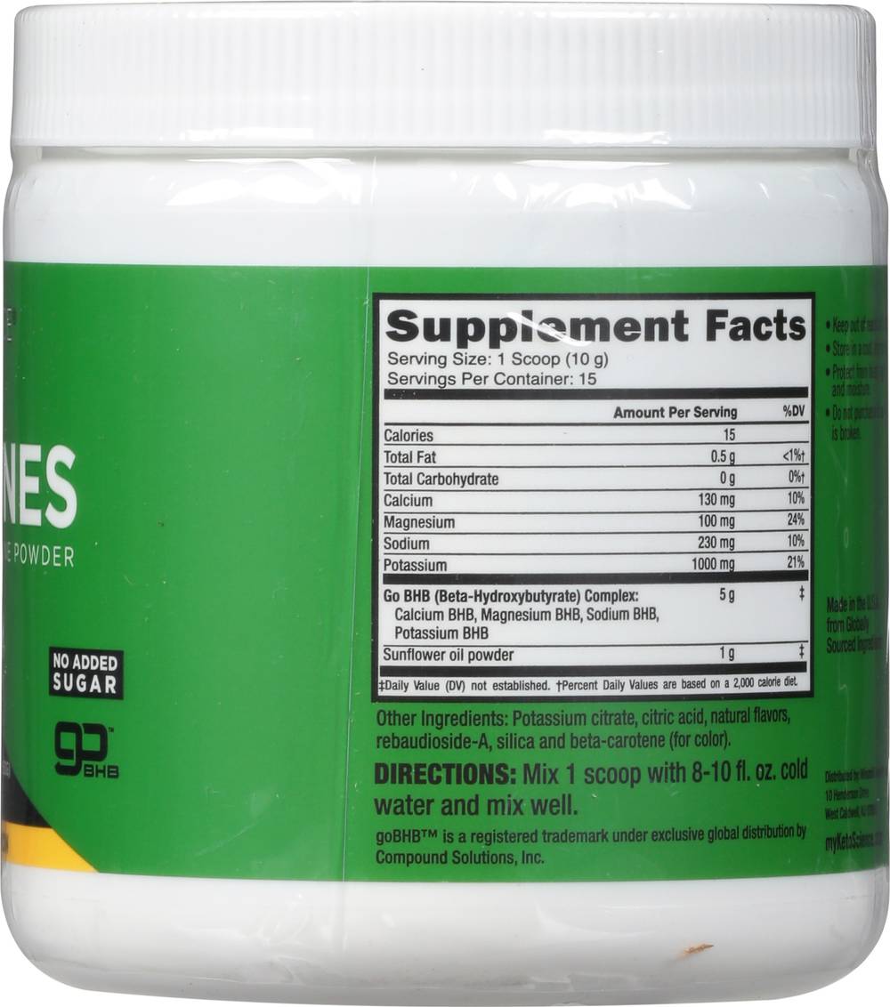 Keto Science Gobhb Real Ketones Supplement Natural Lemon Flavor ...