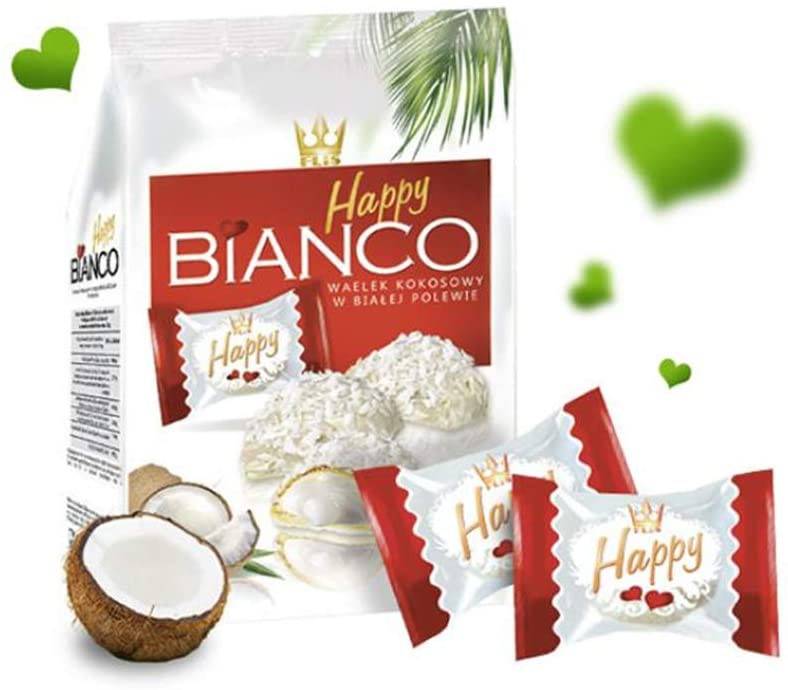flis Happy Bianco - Wafers With Coconut Cream Filling in White Coating ...