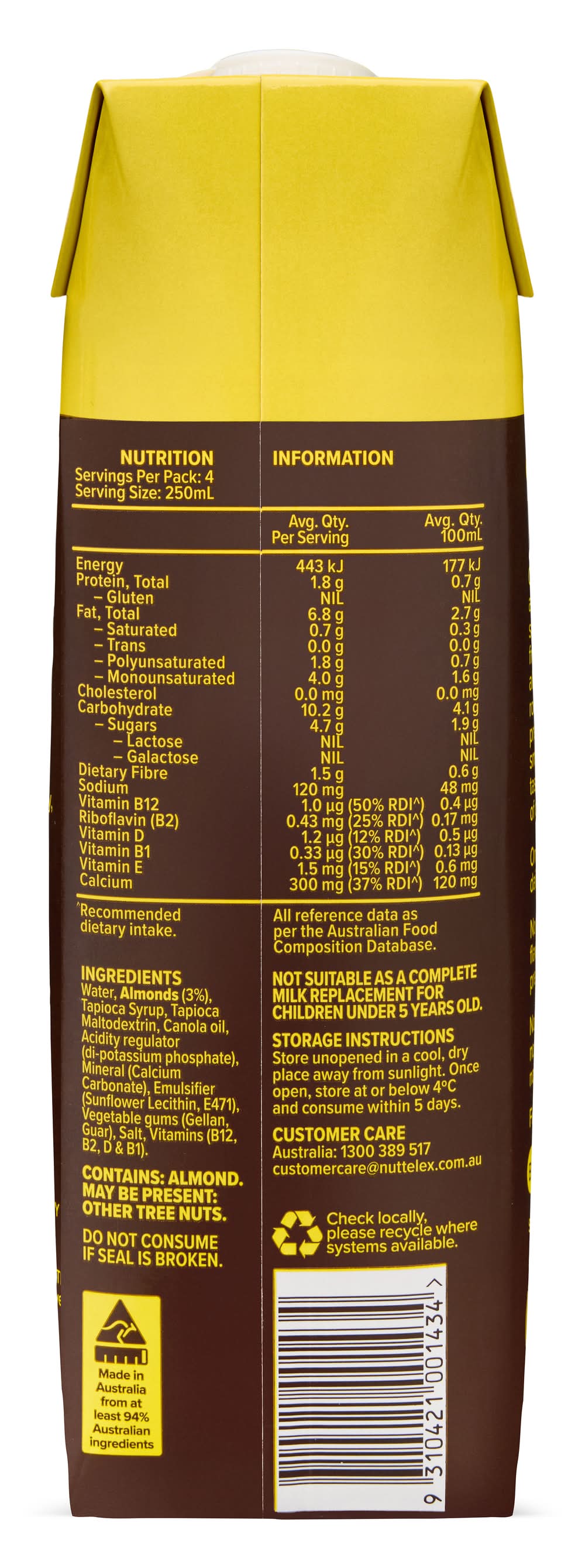 Nuttelex Barista Almond Milk Delivery Near Me | Order Online | Uber Eats