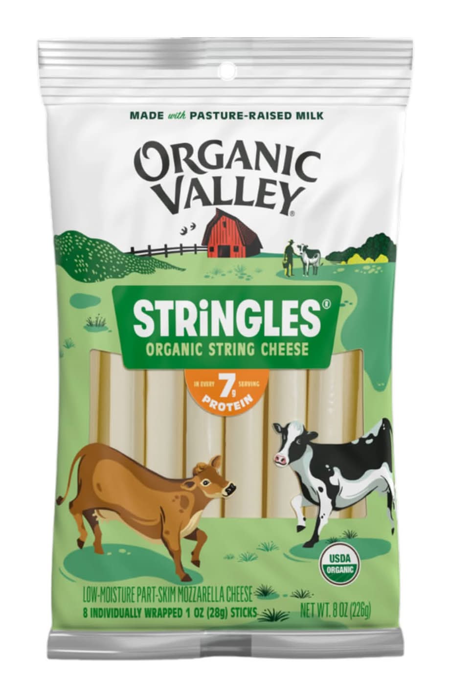Organic Valley - Mozzarella String Cheese (8 Sticks) | Postmates