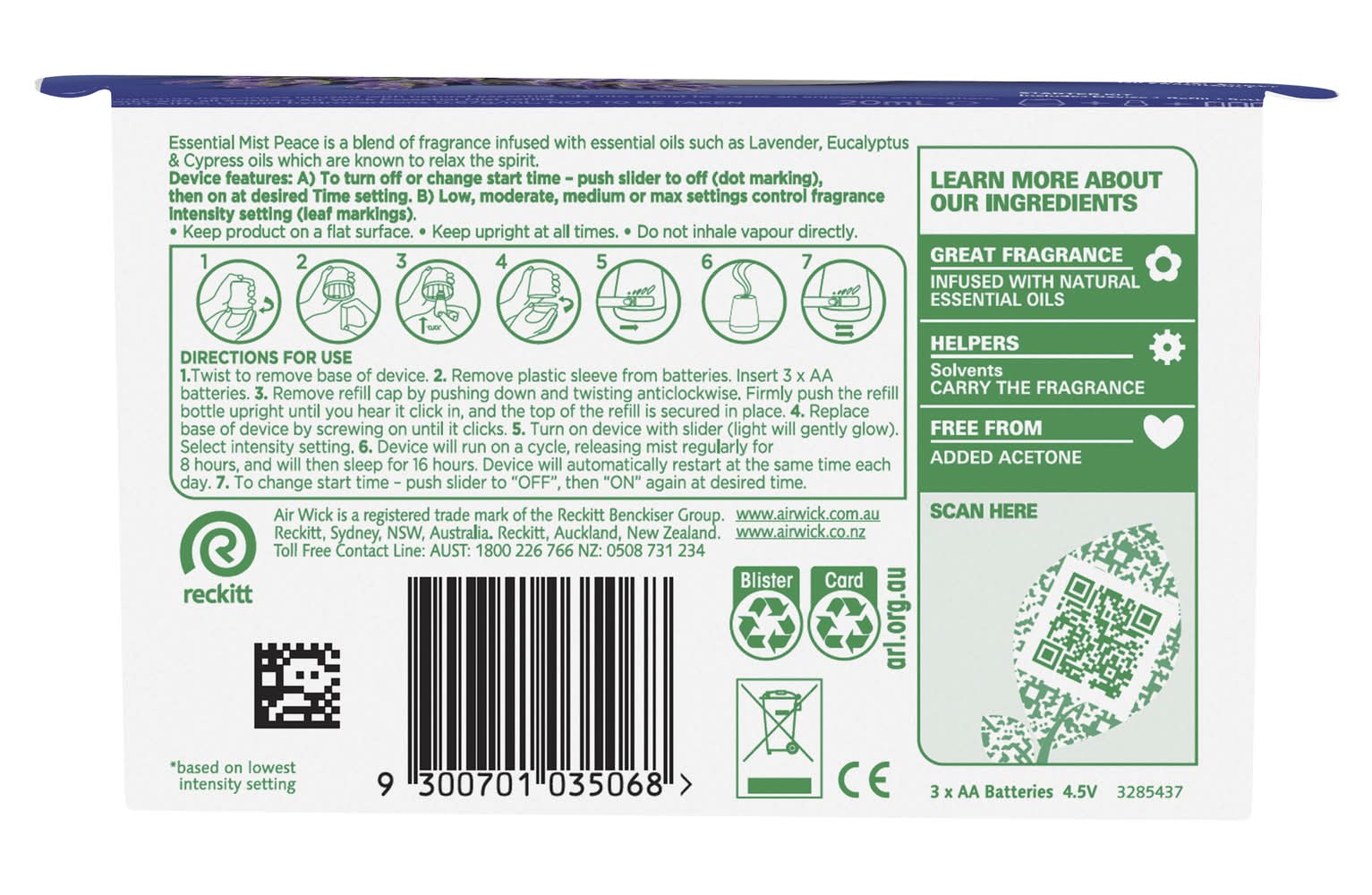 Air Wick Essential Mist Aroma Peace Delivery Near Me | Order Online ...