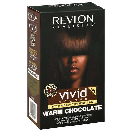 Revlon Realistic Vivid Colour Warm Chocolate Permanent Hair Color ...