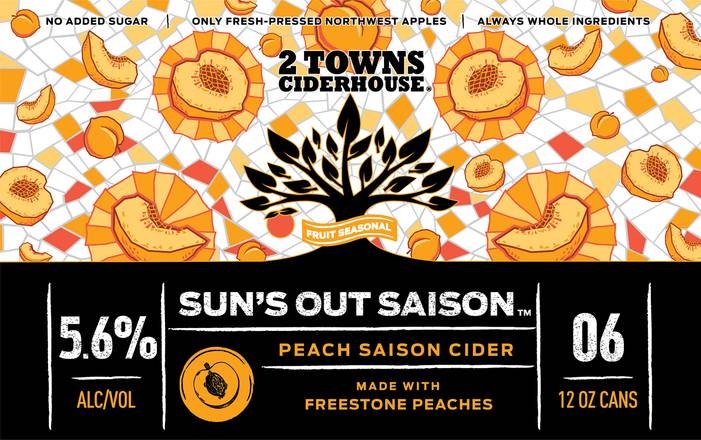 2 Towns Ciderhouse Unfiltered Cider (6 pack, 12 oz) | Delivery Near You ...