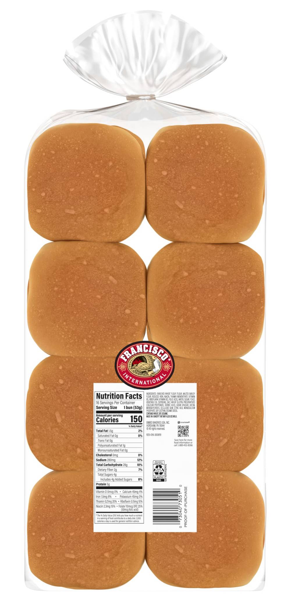 Francisco International Deli Hamburger Buns - Delivery in Under an Hour ...