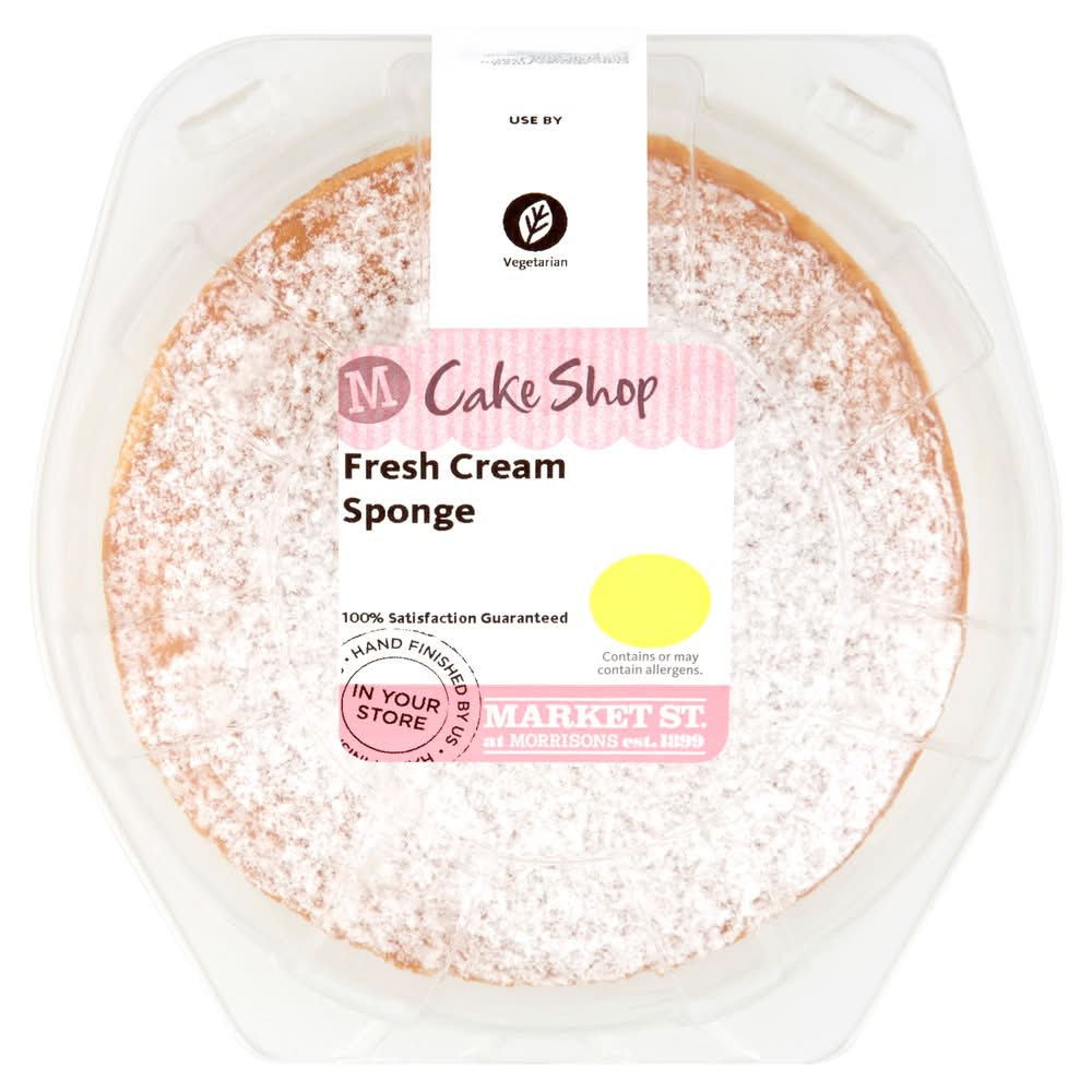 Order Morrisons Cake Shop Fresh Cream Sponge - Delivery Near me | Uber Eats