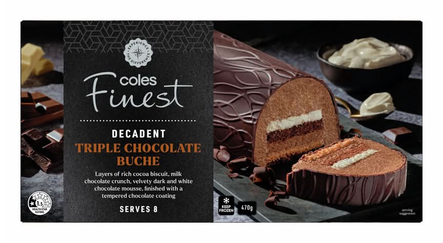 Coles Finest Decadent Buche Cake Delivery Near Me | Order Online | Uber ...