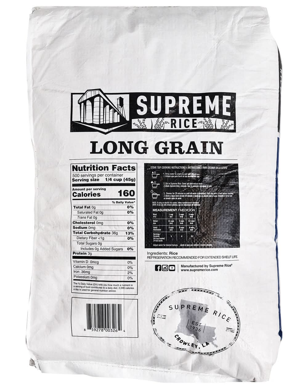 Supreme Rice Long Grain Milled Rice Delivery Near Me | Order Online ...