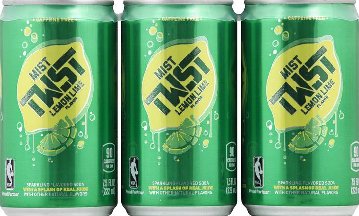 Mist Twst Lemon Lime Soda (6 ct, 7.5 fl oz) | Delivery Near You | Uber Eats