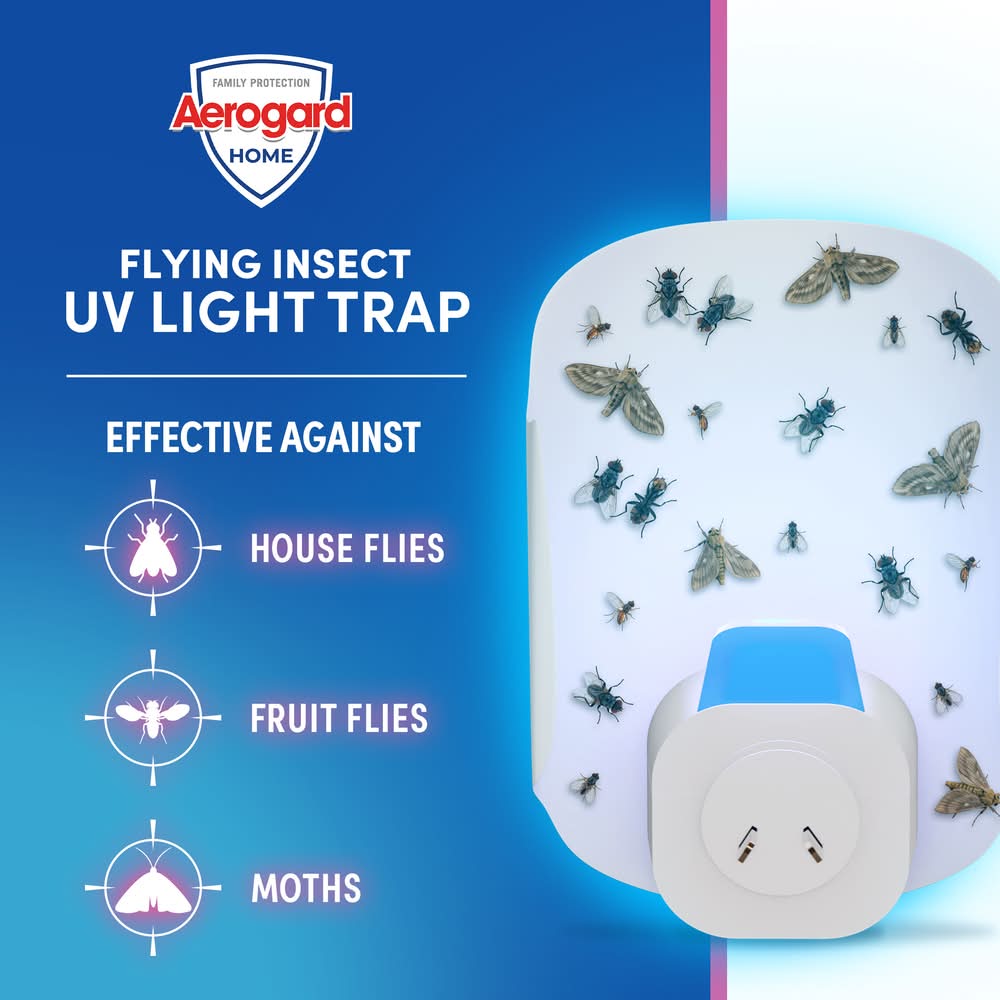 Aerogard Home Flying Insect Uv Light Trap Starter Kit Delivery Near Me ...