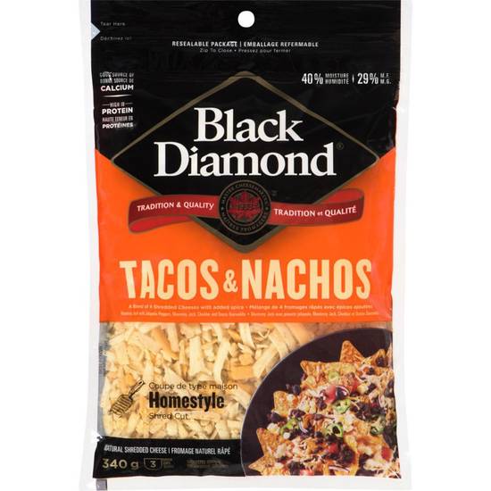 Black Diamond Shredded Cheese, Tacos & Nachos (340 g) | Delivery Near ...