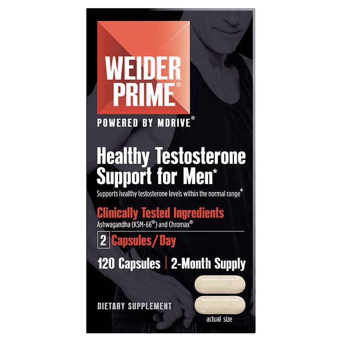 Weider Prime Testosterone Support For Men Capsules (5.61 oz) – Reliable ...