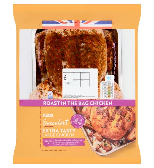 Asda - ASDA Succulent Extra Tasty Large Chicken (1.6kg) - Delivery in ...
