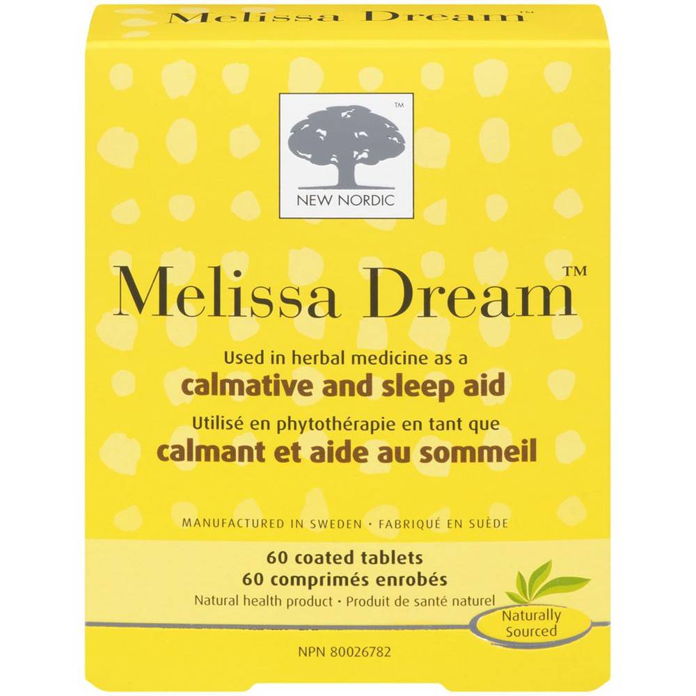 New Nordic Melissa Dream Calmative and Sleep Aid Tablets Delivery Near ...