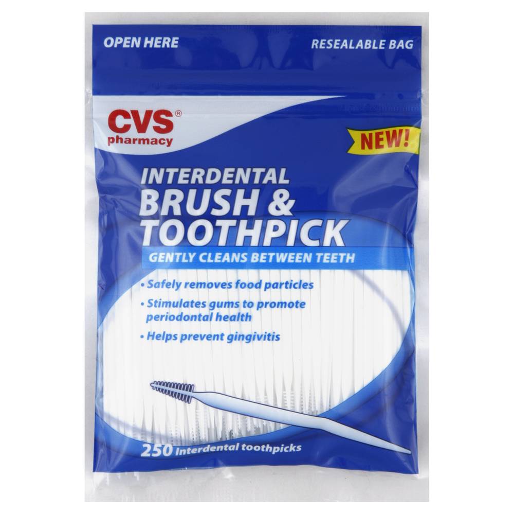 CVS Pharmacy Interdental Brush & Toothpicks - Delivery in Under an Hour ...