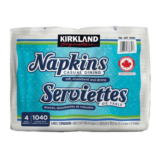 Kirkland Signature Napkins Casual Dining (1040 units) | Livraison à ...