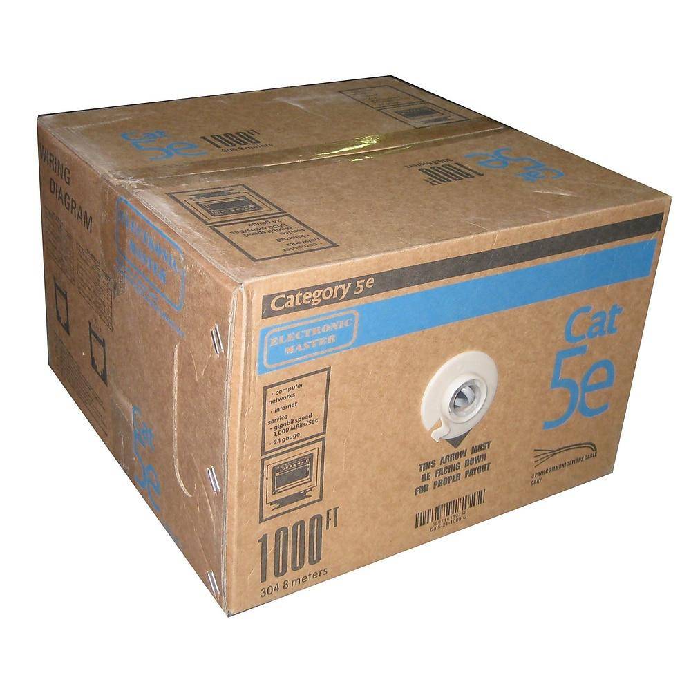 Electronic Master 1000 Feet Utp Cat5e Network Cable, 8" X 14" X 14 ...