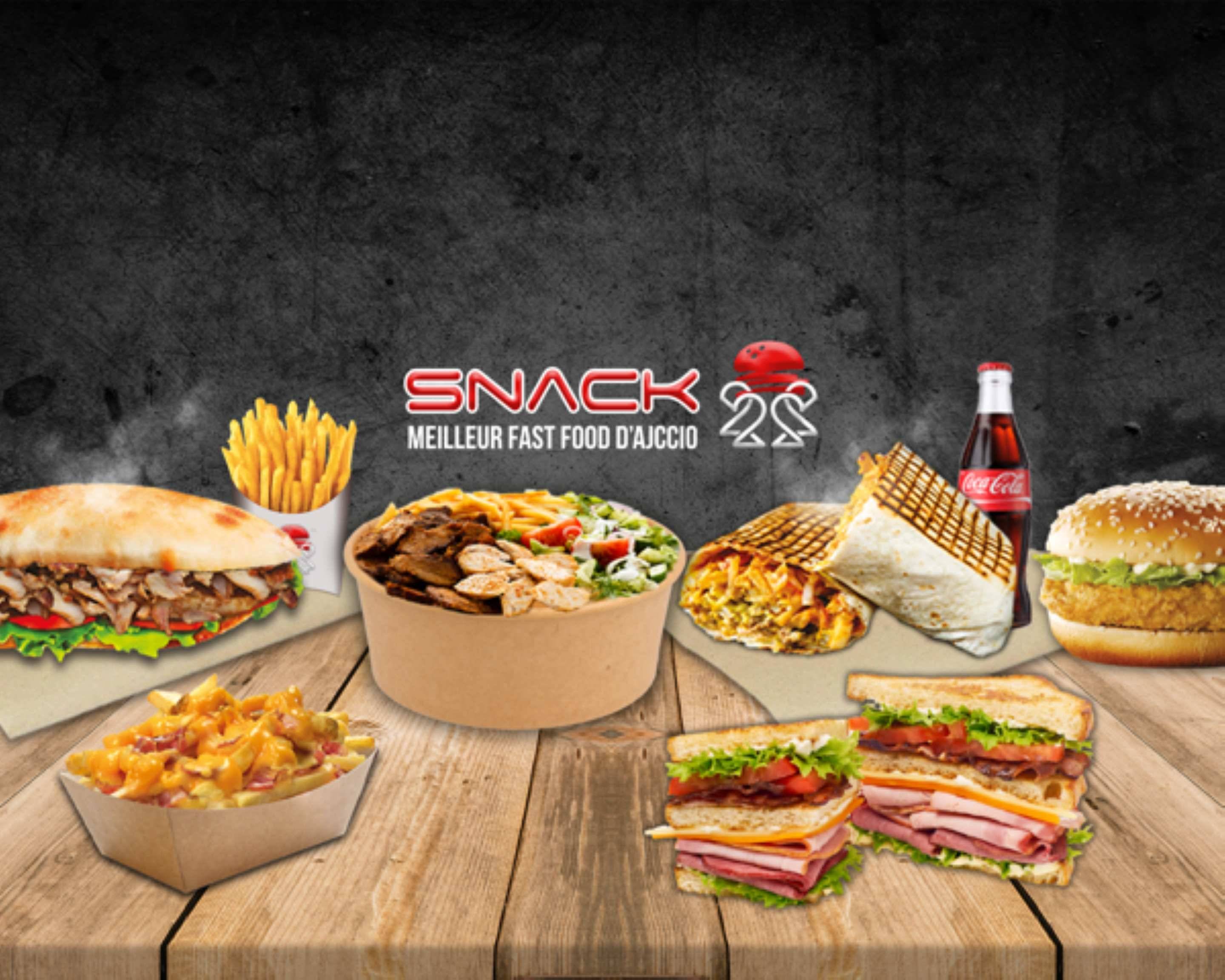 Snack 2222 menu et prix - Livraison à Ajaccio - Uber Eats