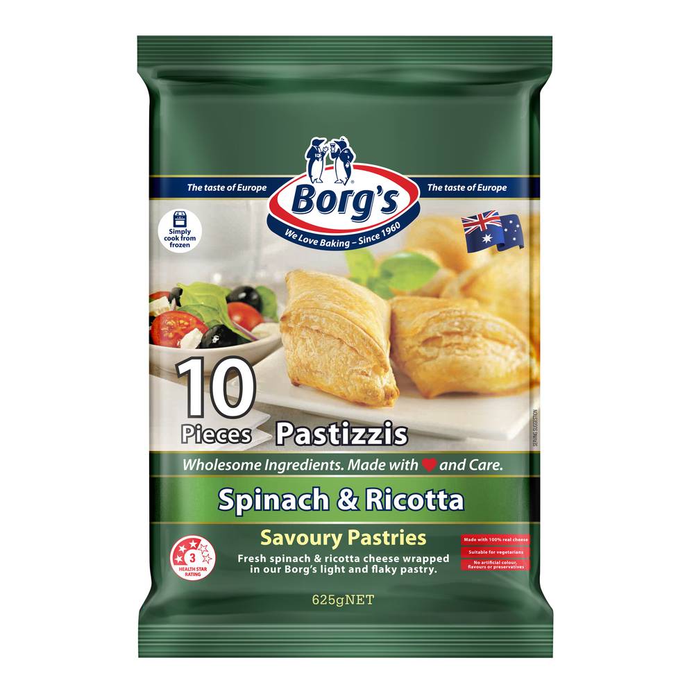 Borg's Spinach & Ricotta Savoury Pastries Delivery Near Me | Order ...