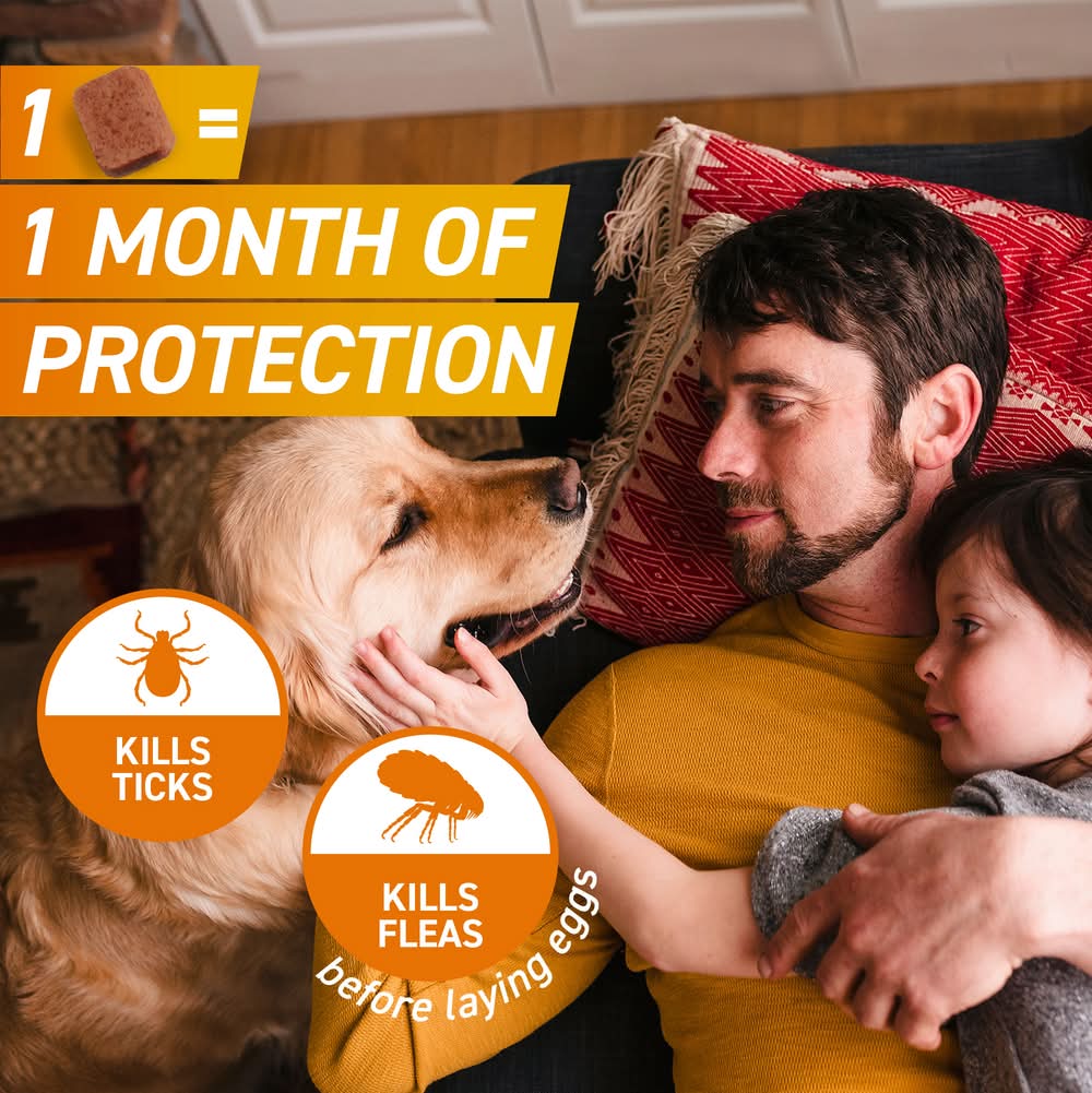 FRONTPRO Flea & Tick Treatment Chewable Tablets For Dogs 136 mg ...