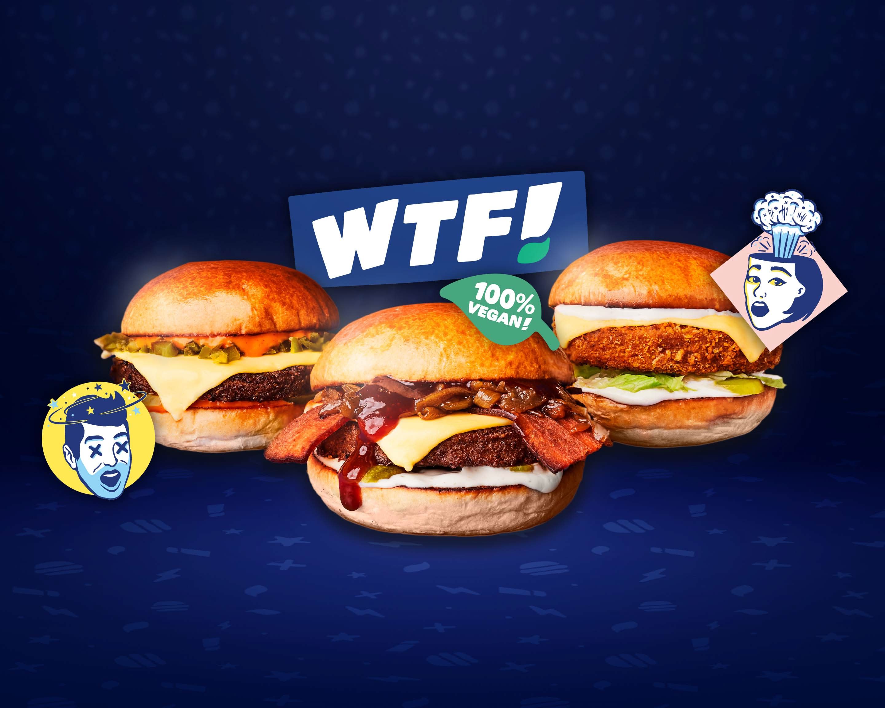 WTF! - Mind-Blowing Vegan Burgers 🌱 (Bristol - Southmead Rd) Menu ...