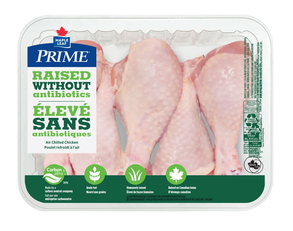 Prime Raised Without Antibiotics Chicken Drumsticks With Skin Delivery ...
