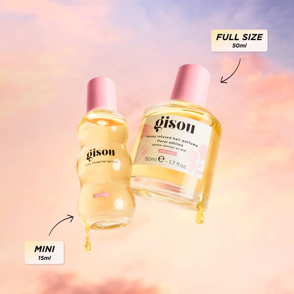 Gisou Mini Wild Rose Honey Infused Hair Perfume 0.5 oz/15ml | Postmates