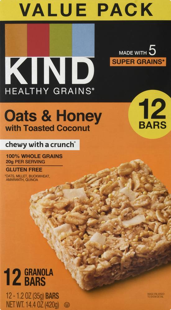 Kind Healthy Grains Oats & Honey Granola Crunch Bars | Delivery Near ...