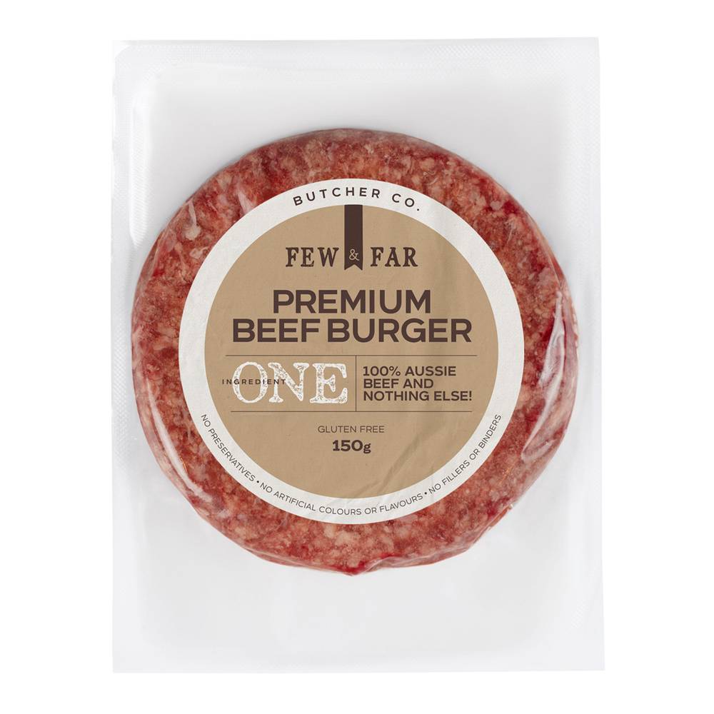 Kilcoy Few and Far Premium One Ingredient Beef Burger Delivery Near Me ...