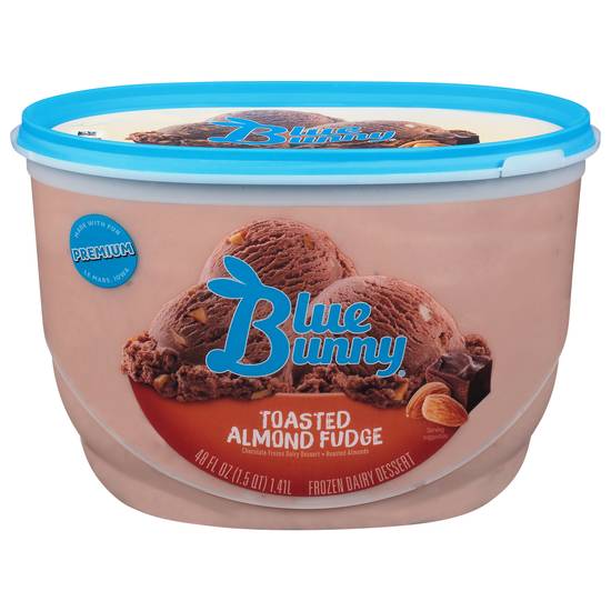Blue Bunny Toasted Almond Fudge Frozen Dairy Dessert Ice Cream ...