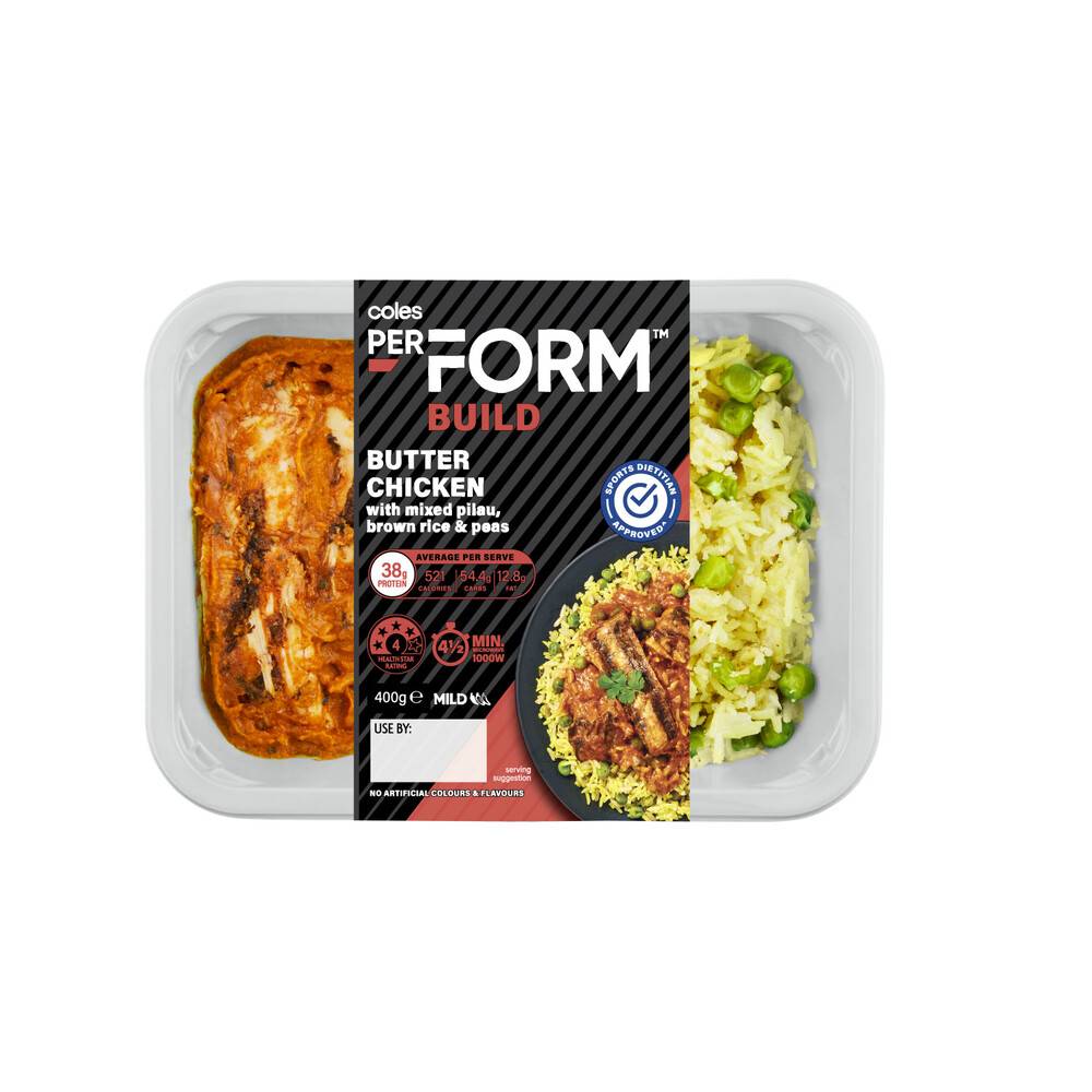 Coles Perform Build Butter Chicken Delivery Near Me | Order Online ...