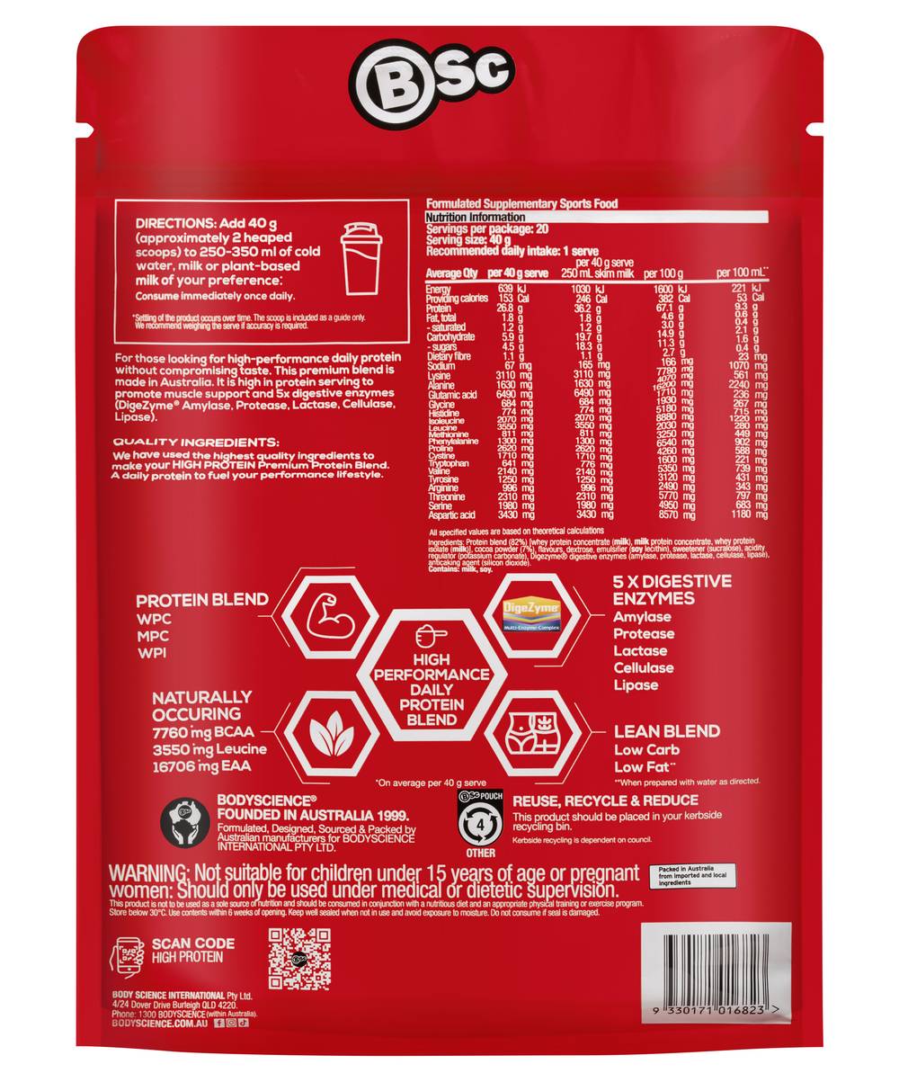 BSc Body Science High Protein Blend Chocolate Delivery Near Me | Order ...