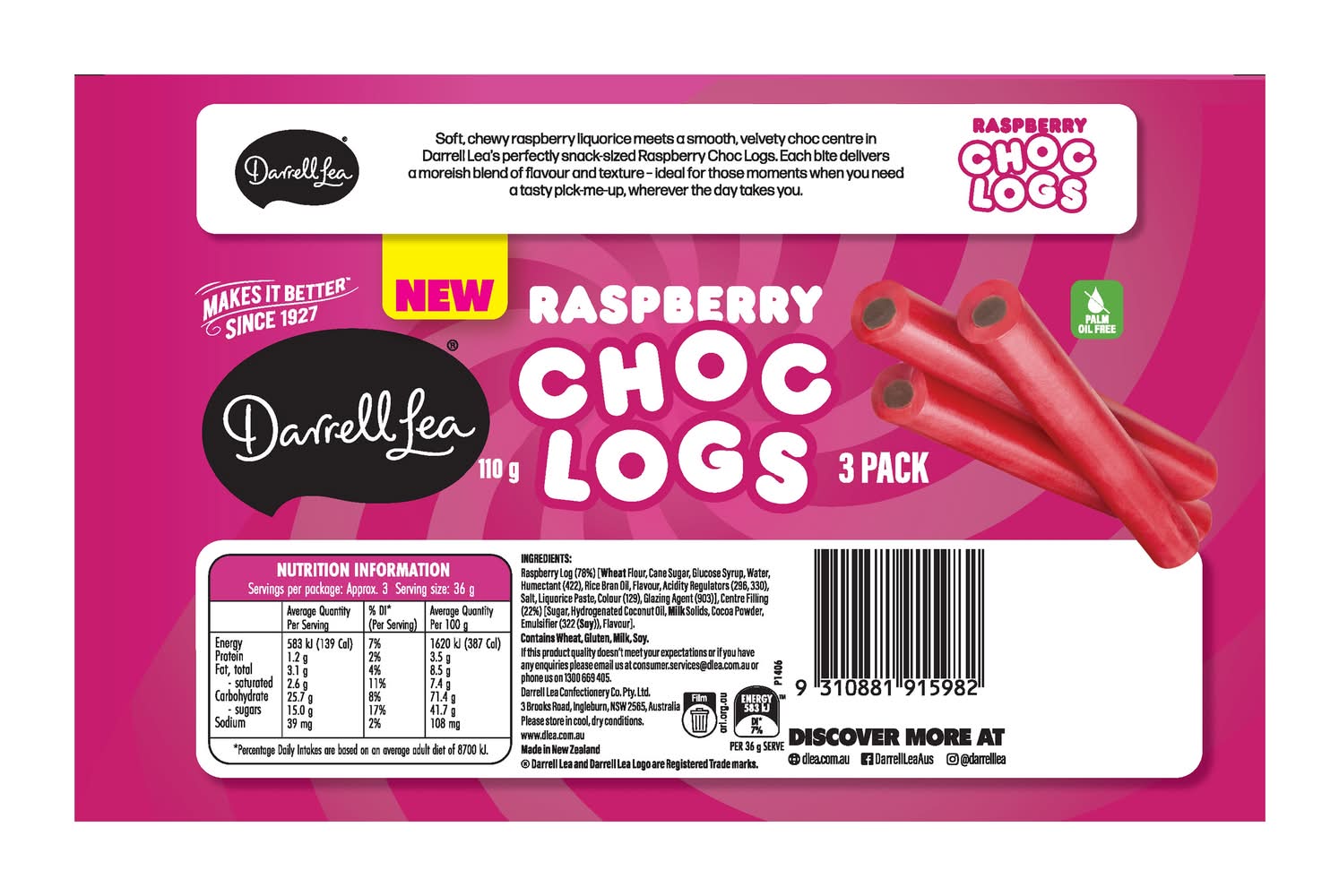 Darrell Lea Choc Logs Delivery Near Me | Order Online | Uber Eats