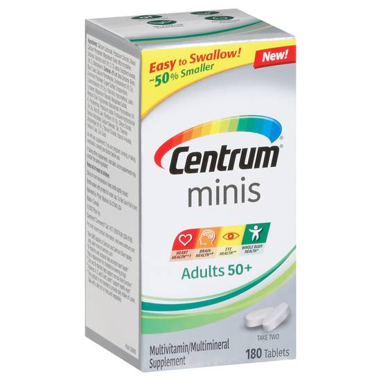 Centrum Minis Adults 50+ Multivitamin & Multimineral Supplement (180 ct ...