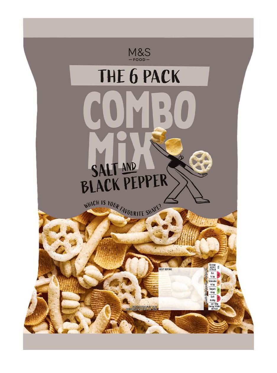 Zoom by Ocado - M&S Salt-Black Pepper, Combo Mix Shaped Crisps ...