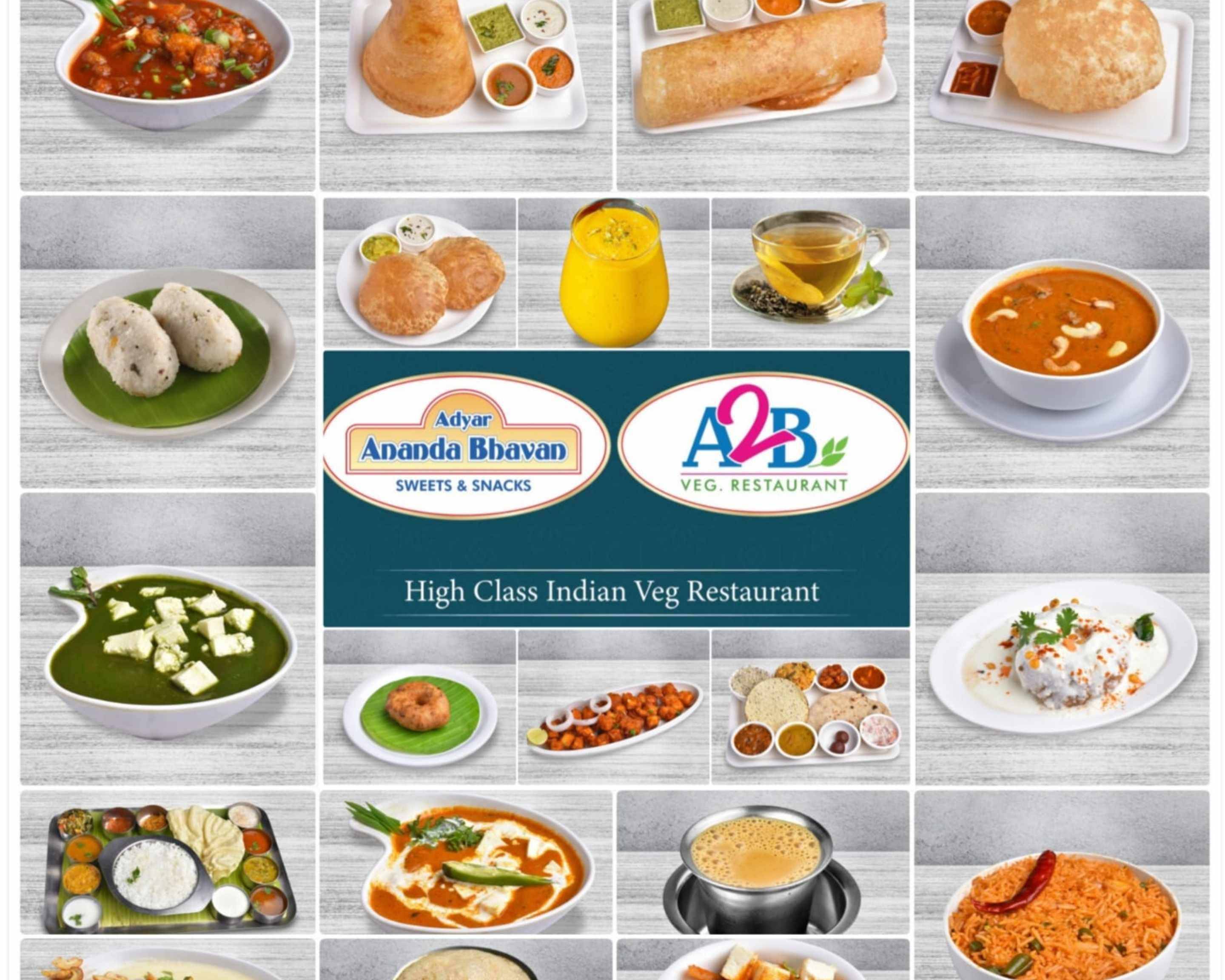 Adyar Ananda Bhavan - A2B - Vegetarian Restaurant Menu Deals & Prices ...