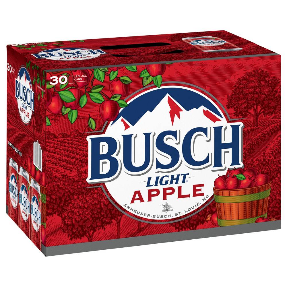 Busch Light Apple Beer (30 ct, 12 fl oz) | Delivery Near You | Uber Eats