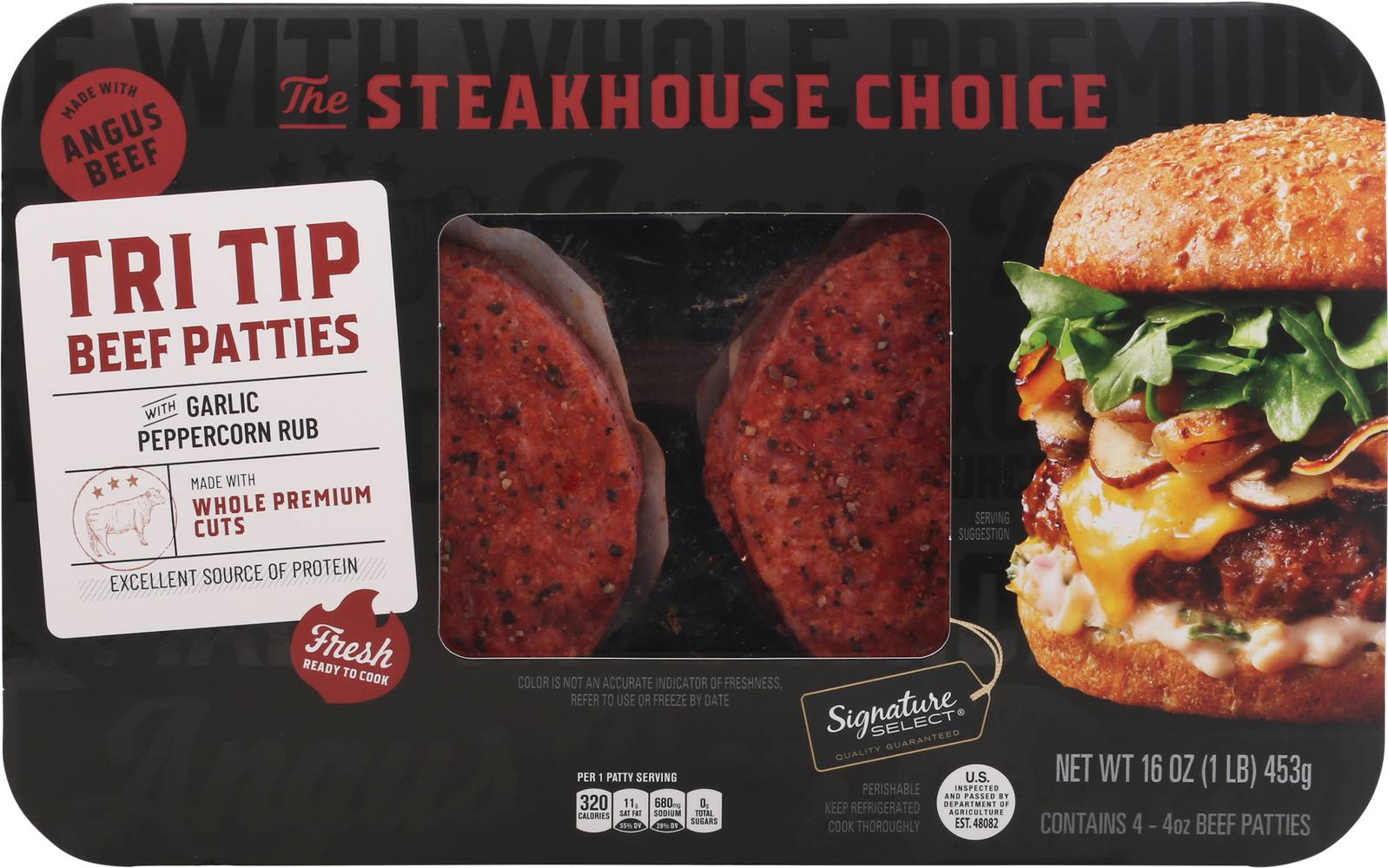 Signature Select The Steakhouse Choice Tri Tip Garlic Peppercorn Beef ...
