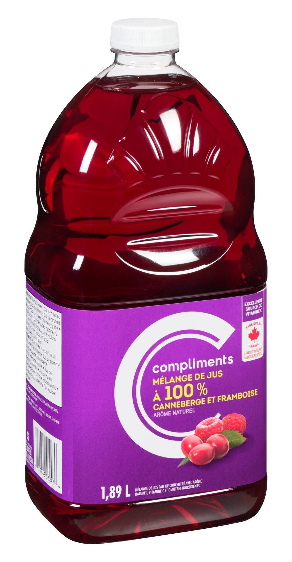Compliments Jus mélange canneberge et framboise - cranberry and ...