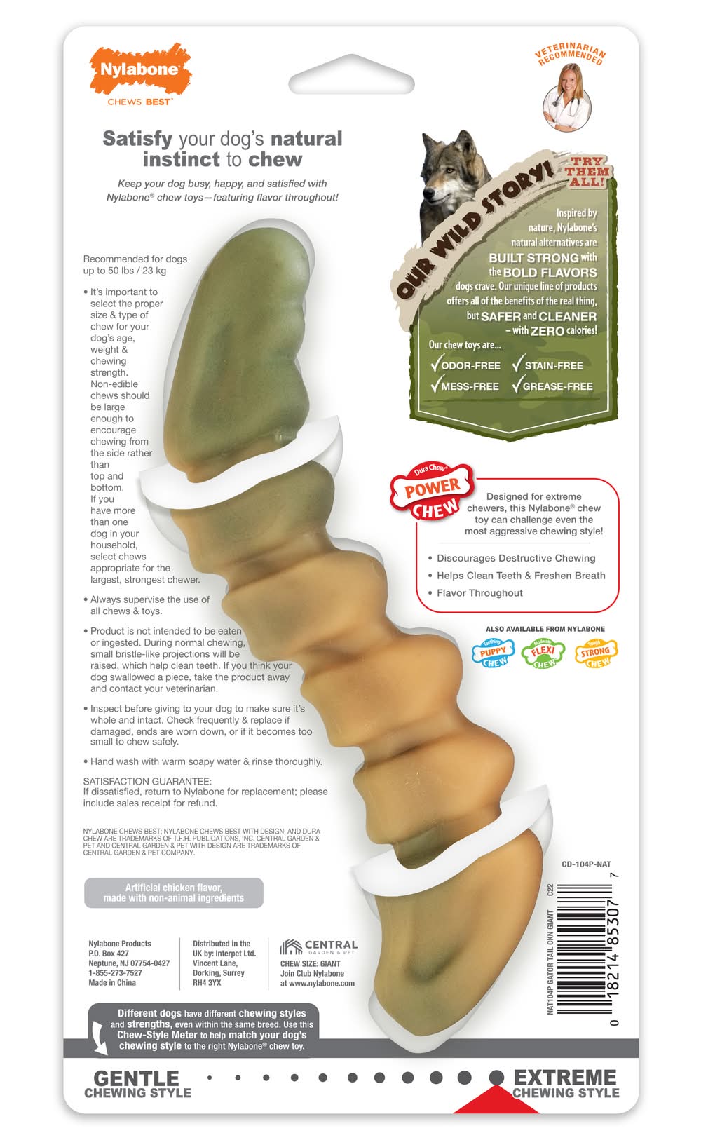 Nylabone Power Chew Gator Tail Alternative Chew Delivery Near Me ...
