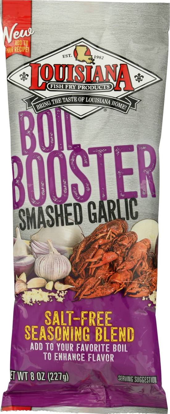 Louisiana Boil Booster Smashed Garlic Salt-Free Seasoning Blend (8 oz ...