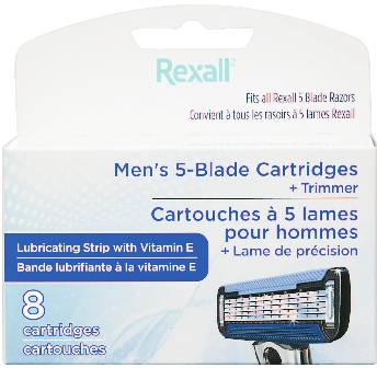 Rexall Men's 5 Blade Cartridges (8 units) | Delivery Near You | Uber Eats