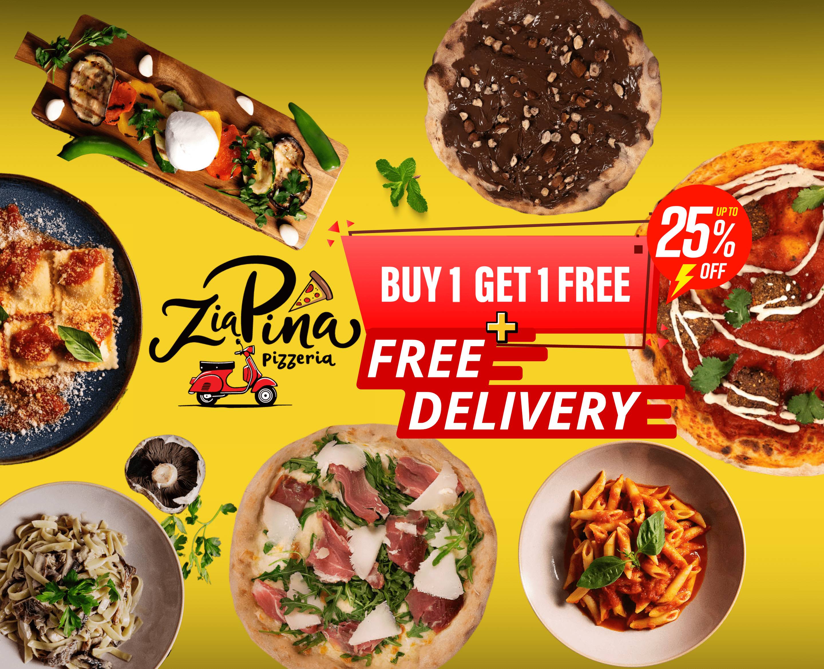 Zia Pina Italian Pizza Pasta Specials Menu - Takeaway in London ...