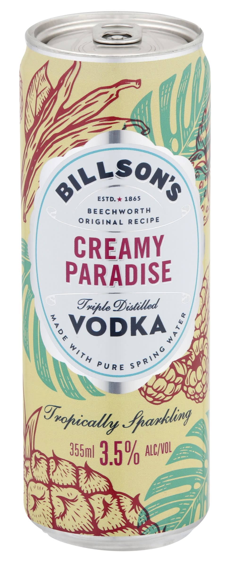 Billson's Original Recipe Triple Distilled Tropically Sparkling Vodka ...