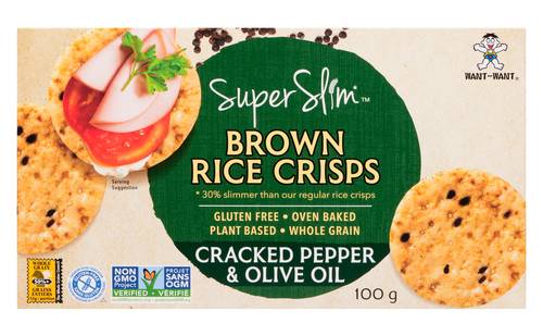 Want Want Super slim craquelins de riz brun - super slim brown rice ...