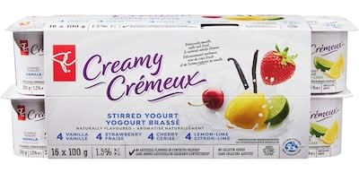 President's Choice Yogourt brassé crémeux aromatisé naturellement ...