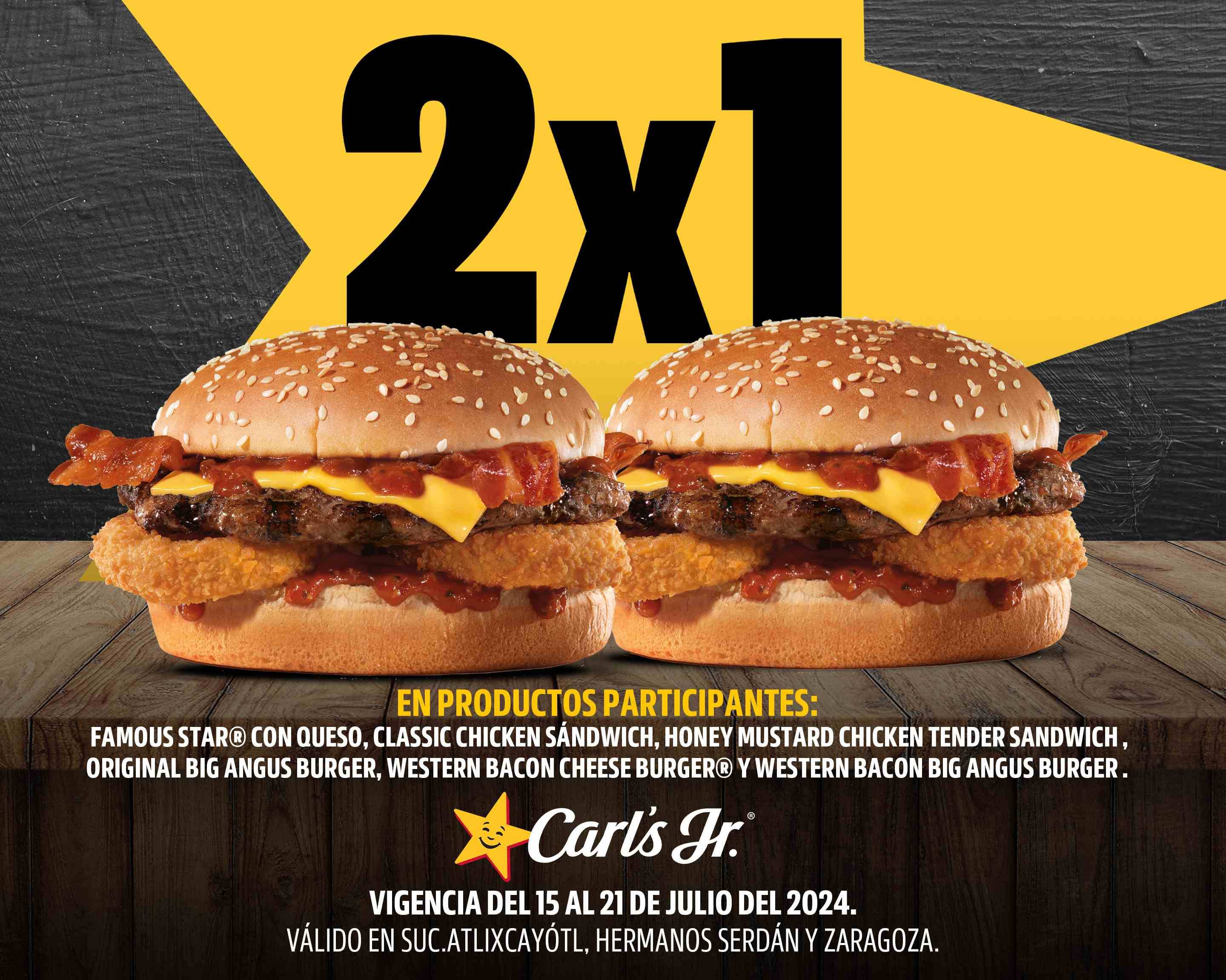 Carl's Jr. (Zaragoza) a Domicilio en Puebla | Menú & Precios | Uber Eats