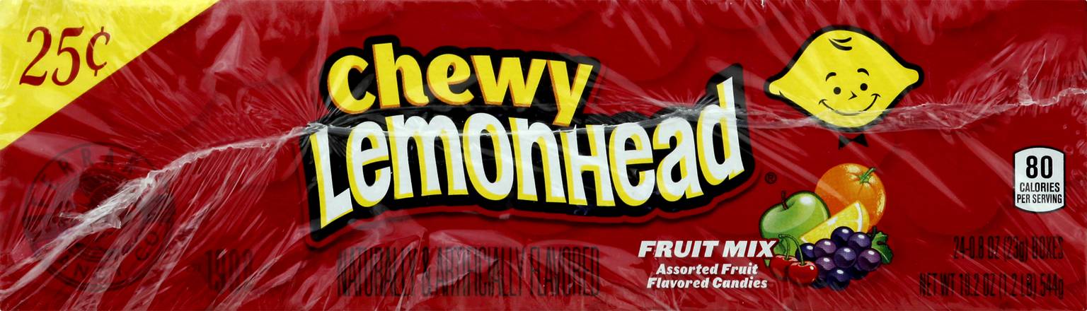 Lemonhead Chewy Assorted Fruit Mix Flavored Candies (24 ct) | Delivery ...