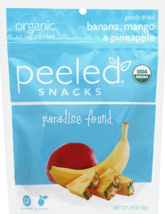 Peeled Snacks Organic Gently Dried Banana Mango & Pineapple Snacks ...