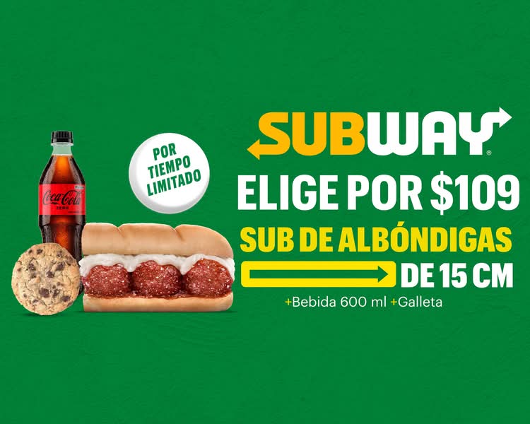 Subway (Soriana Fuentes Mares) Menú a Domicilio【Menú y Precios ...