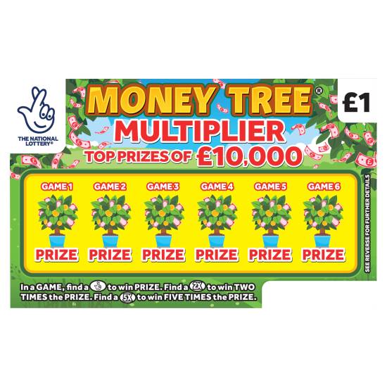 Order The National Lottery £1 £10,000 Money Tree Multiplier Scratchcard ...